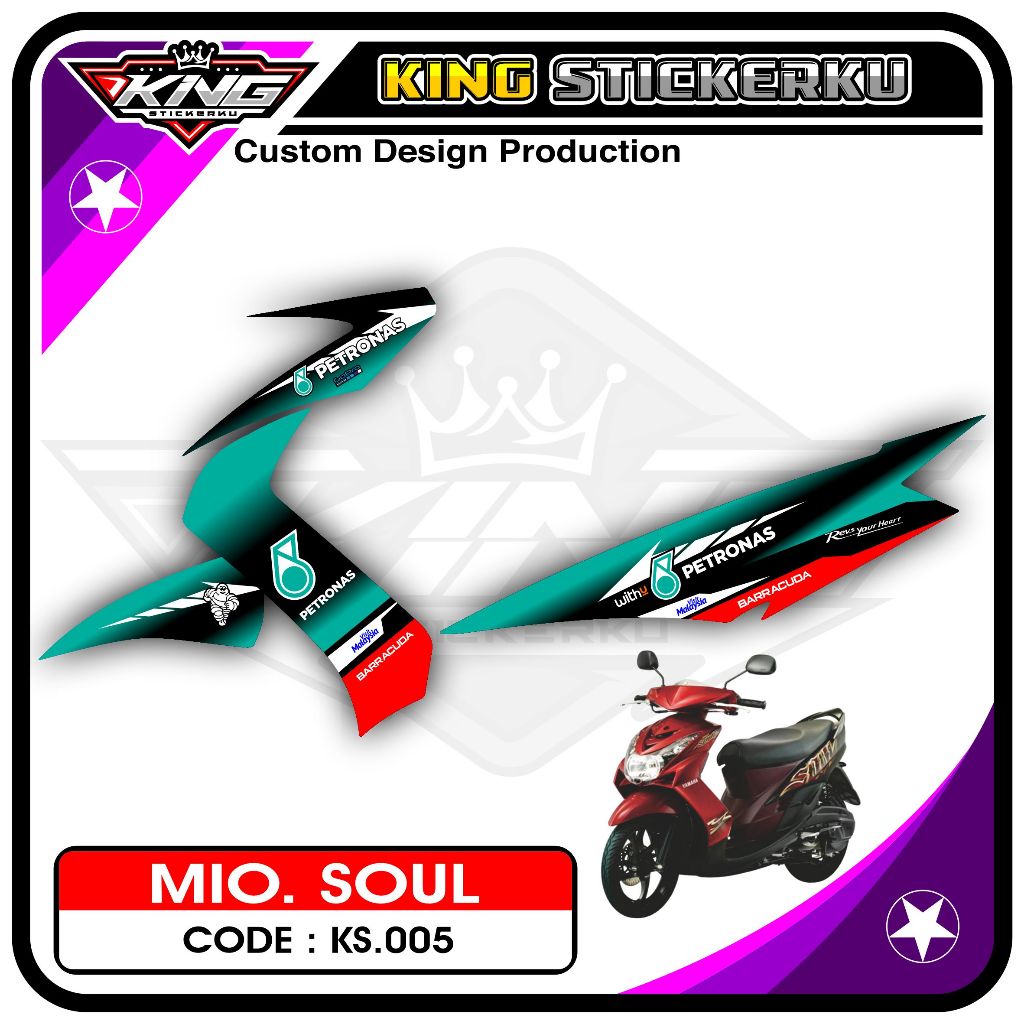 Jual Stiker Mio Soul Karbu / Lama - Decal Sticker Striping Standar Mio ...