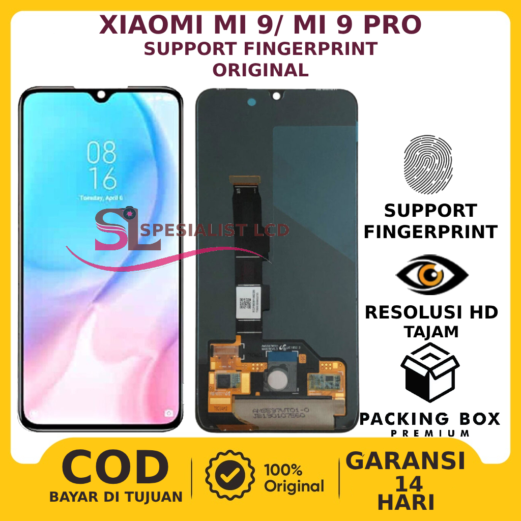 Jual LCD TOUCHSCREEN XIAOMI MI 9/ XIAOMI MI 9 PRO SUPPORT FINGERPRINT ...