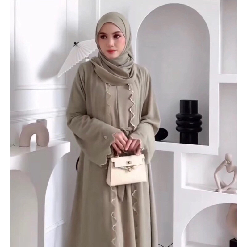 Jual ELLISHA - TALESHA ABAYA SULAM MID HITAM TURKEY SYARI MUSLIMAH MIX ...