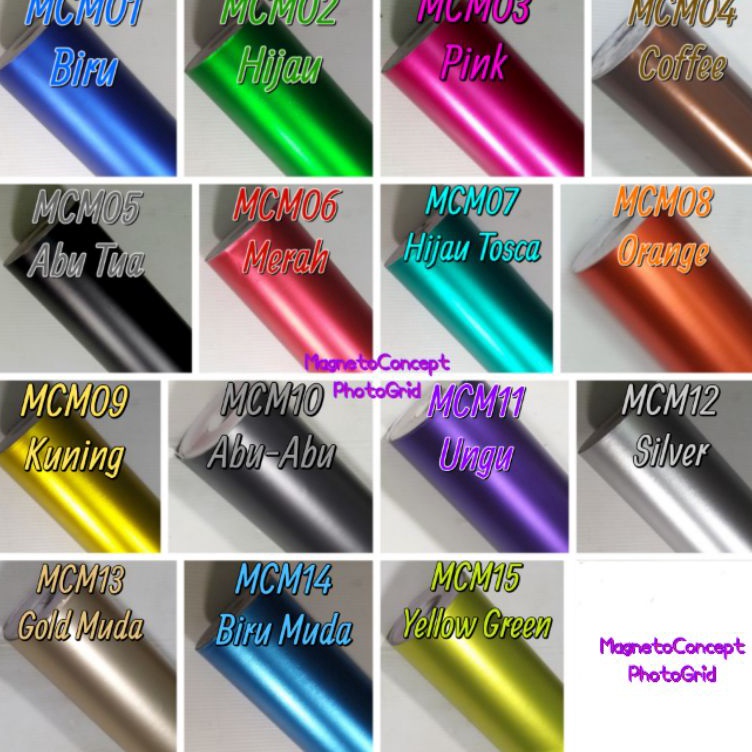 Jual KODE B7T6 Sticker Skotlet Metalik Doff L5cm x P1cm Merk MCFix ...