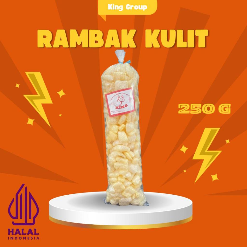Jual Kerupuk rambak kulit sapi asli cap KING kemasan 250g camilan asin ...