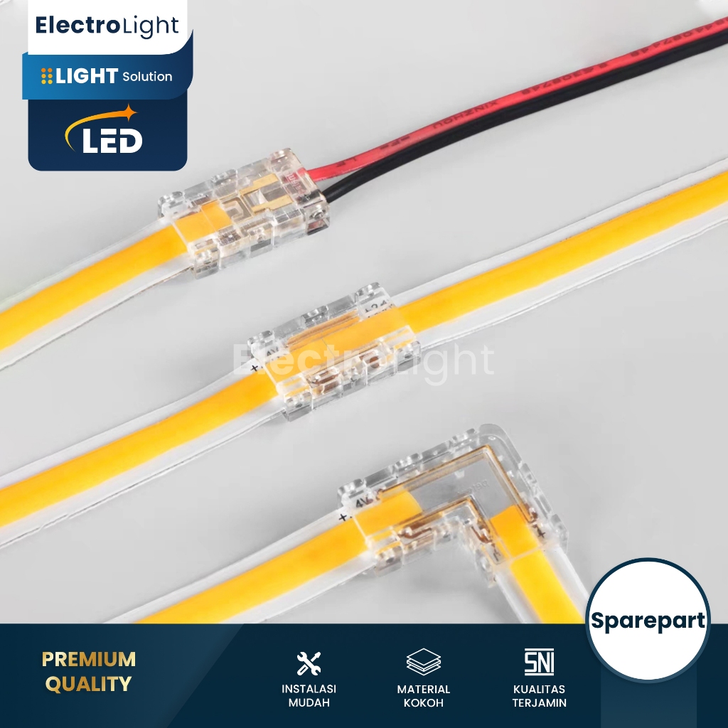 Jual Sambungan LED strip 12v konektor jepit bening connector sambungan ...