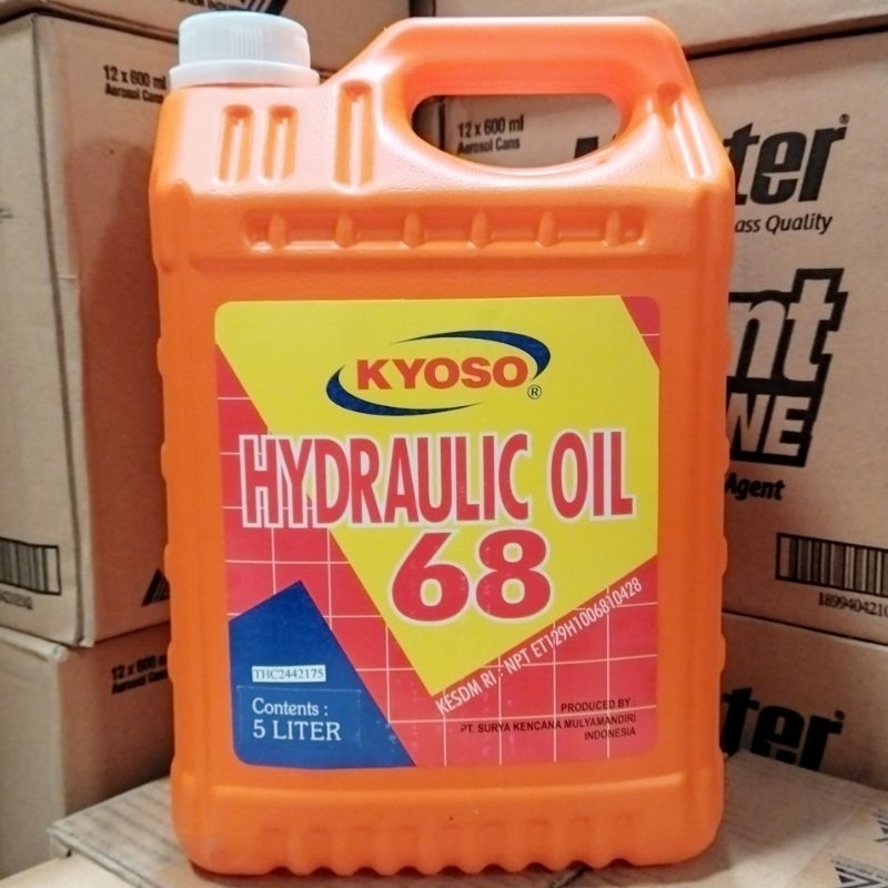 Jual OLI HIDROLIK / HYDRAULIC KYOSO HYDRAULIC ISO VG 68 BENING / CLEAR 5 LITER | Shopee Indonesia
