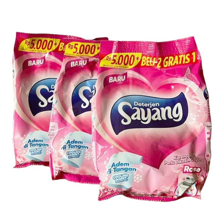 Jual PAKET 3 BUNGKUS DETERGEN SAYANG POWDER 260 / 220 GRAM | Shopee ...