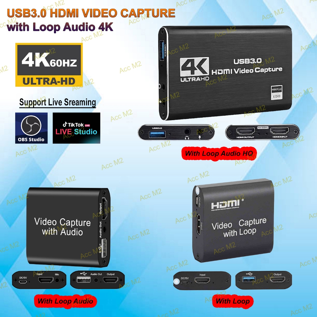 Jual HDMI Video Capture Card Adapter USB 3.0 4K for Video Streaming ...