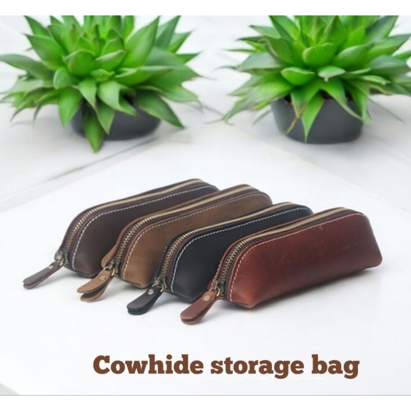 Jual (KP-193) Pouch Make Up mini Kulit Sapi / Kotak Pensil Kulit Sapi ...