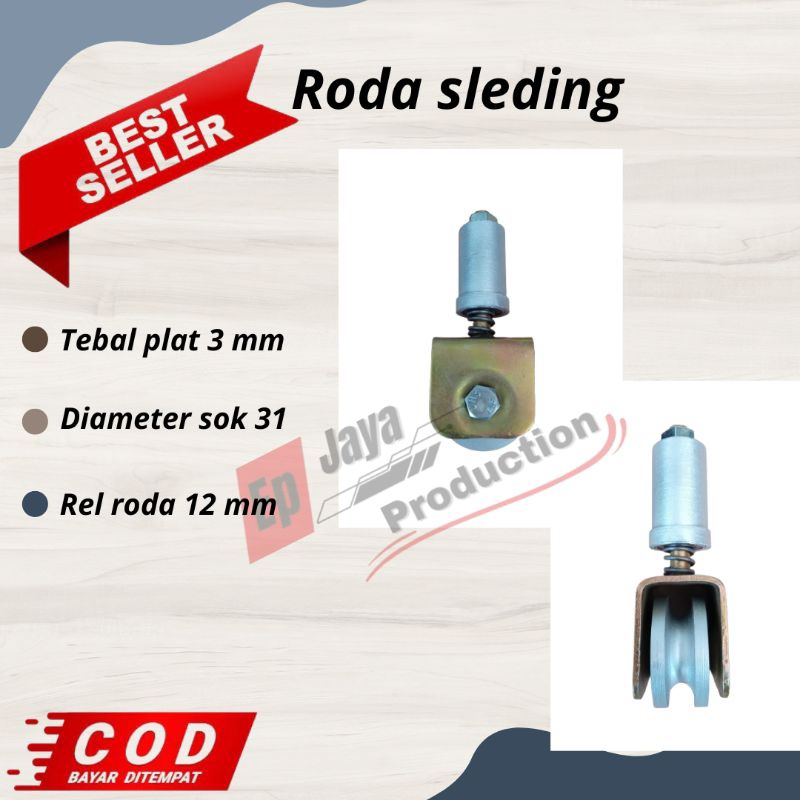 Jual Roda pagar sleding bagus, Roda pagar sleding 6cm rel 12mm | Shopee ...