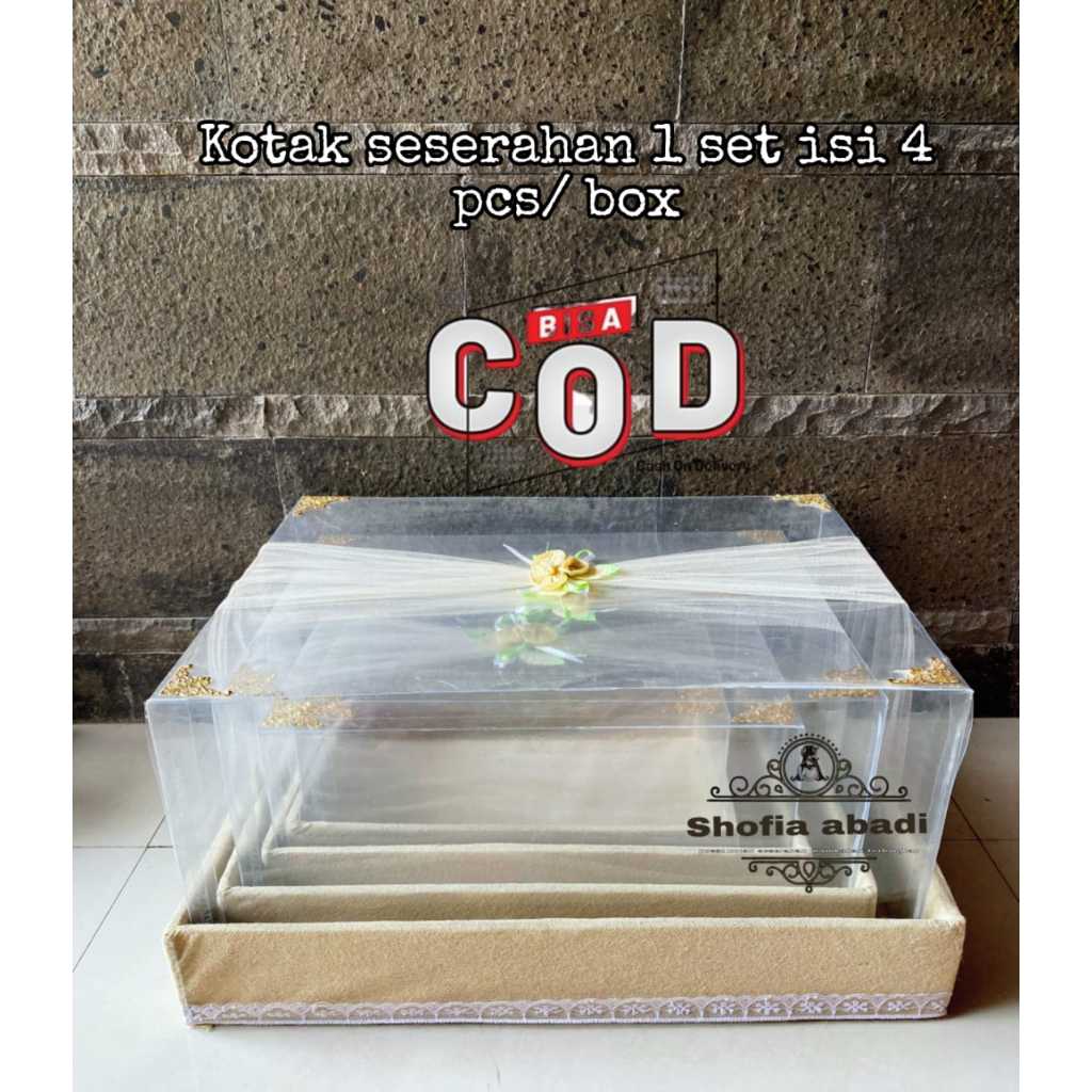 Jual Kotak Seserahan Pernikahan Set Lengkap Isi 4 Box Hantaran Parcel Mika Unik Kekinian ...