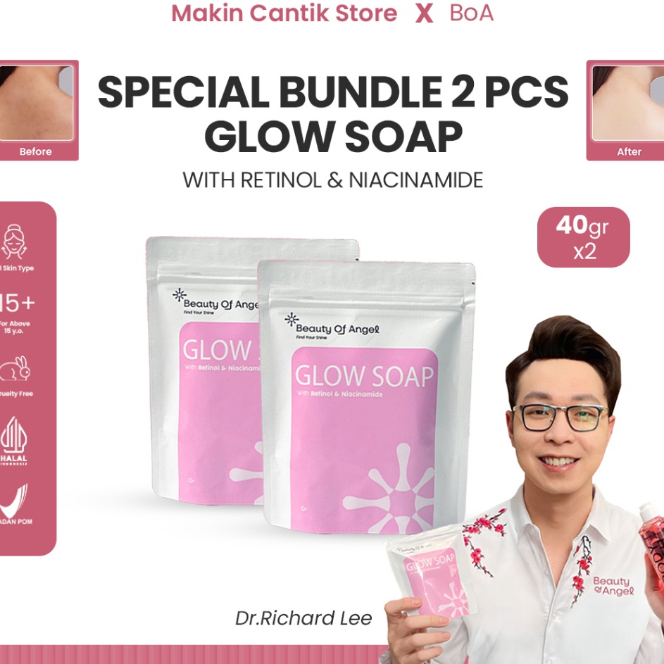 Jual Kejar Diskon Beauty Of Angel Glow Soap 4 gr Isi 2 PCS Beauty of ...