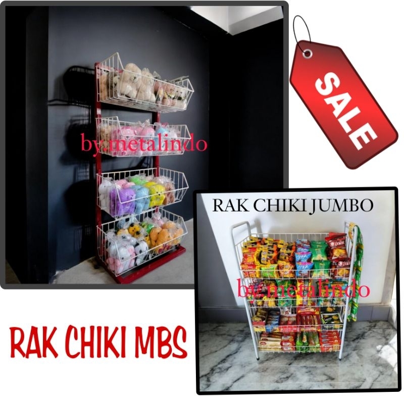 Jual Rak Chiki Jumbo 4 susun Rak Jajanan Warung Rak Mininarket Rak ...
