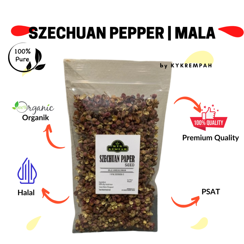 Jual Sichuan Pepper [25 gr] | Biji Mala Szechuan Peppercorn | Biji Mala ...