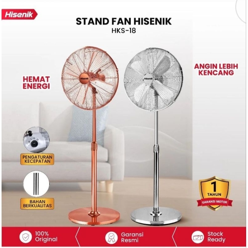 Jual Kipas angin berdiri Hisenik 18" Standfan 18 inch Stand fan 18 inci ...