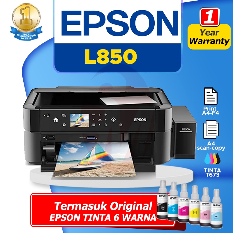 Jual EPSON Printer L850 (Print, Scan, Copy, Borderless) | Shopee Indonesia
