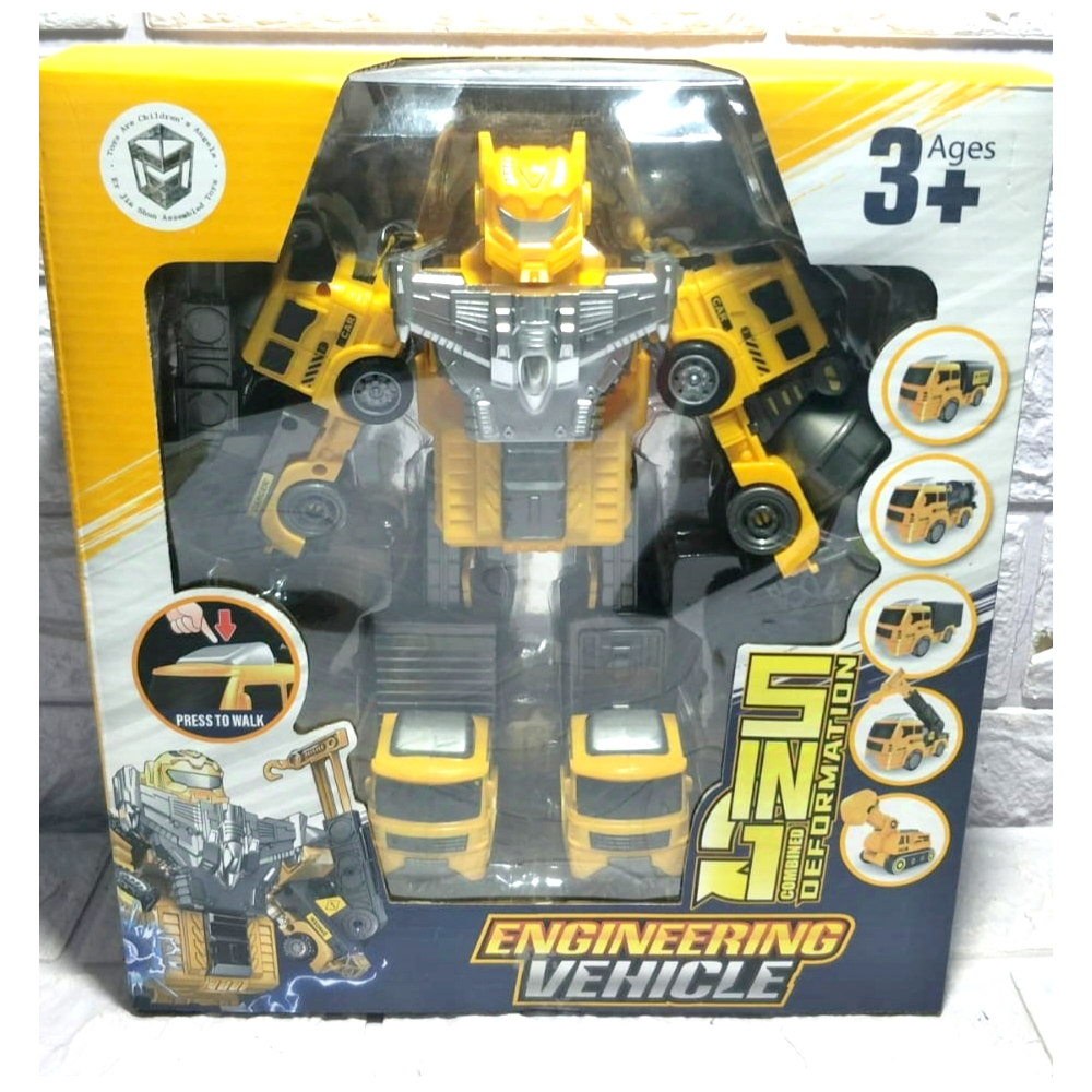 Jual mainan truck combine robot toys robot mega zord truck pemadam ...