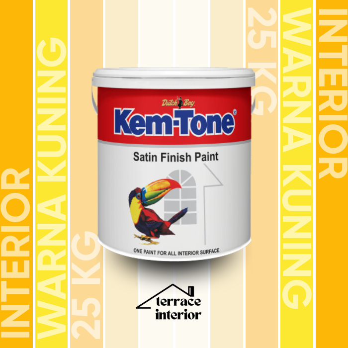 Jual Cat Tembok Kemtone Interior Warna Kuning 25 Kg | Shopee Indonesia