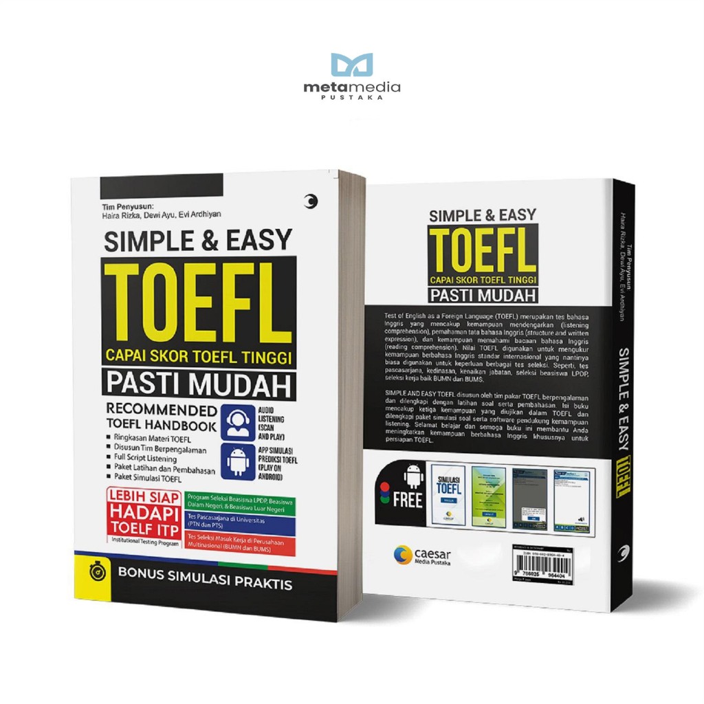 Jual Buku Simple And Easy TOEFL Capai Skor TOEFL Tinggi Pasti Mudah ...