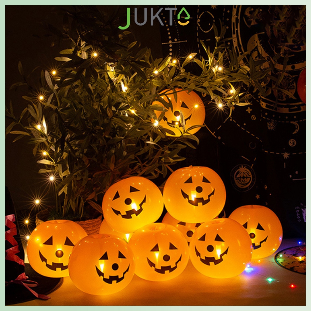 Jual JUKTA 5 Pak Dan 12 Pak Balon Led Cahaya Labu Halloween Balon ...