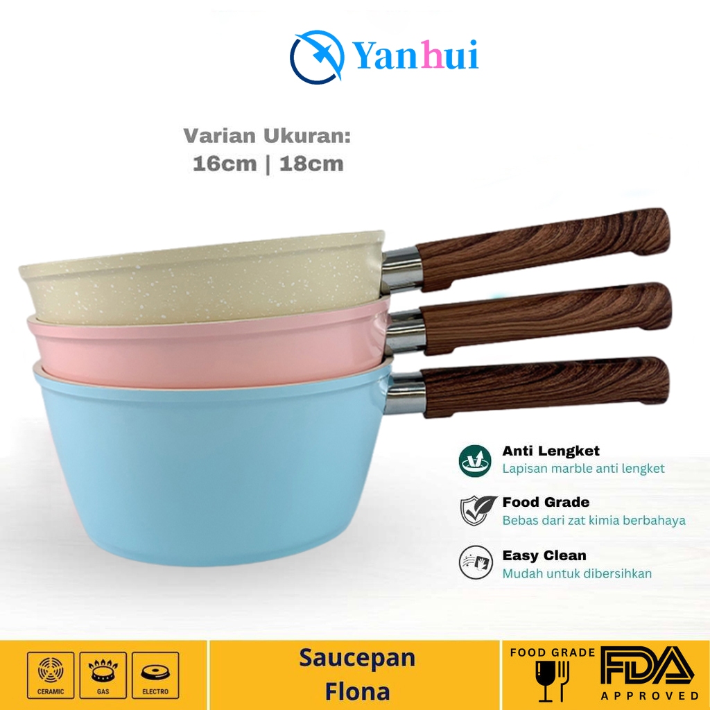 Jual Panci Susu Granite Marble Sauce Pan Marble Anti Lengket Panci ...