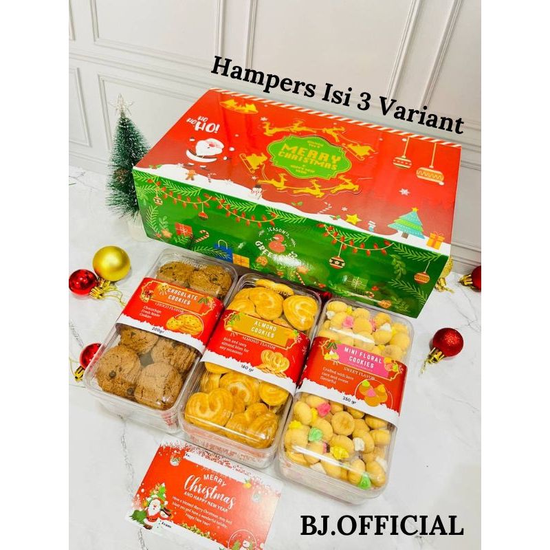Jual [HAMPERS PARCEL NATAL] ISI 3 VARIANT COOKIES TERMURAH / FREE ...