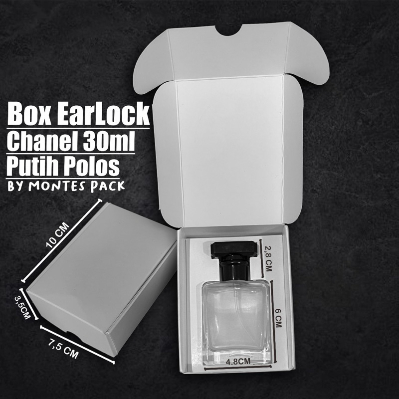 Jual BOX EARLOCK | untuk botol chanel tumpul 30ml | box parfum earlock Putih hitam | Shopee ...