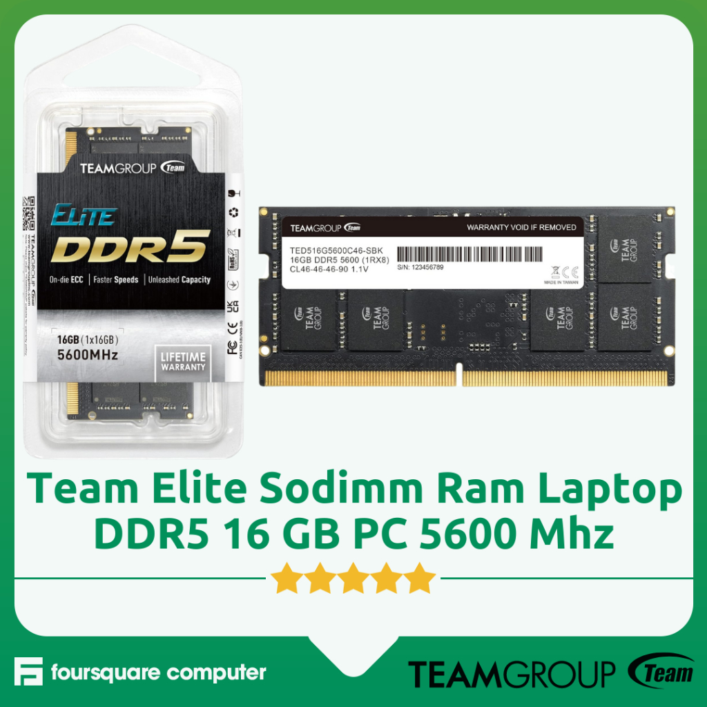 Jual Team Elite Sodimm DDR5 16GB PC 5600 Mhz Ram Memory Laptop | Shopee ...