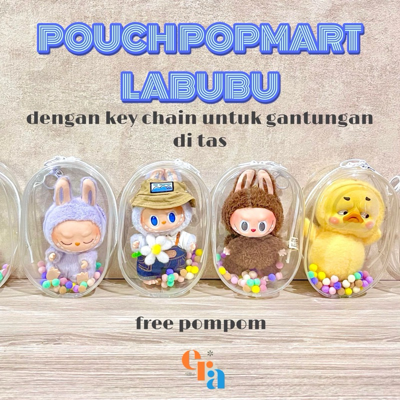 Jual POUCH LABUBU Popmart Key Chain (READY STOCK MURAH FREE POMPOM GOOD ...