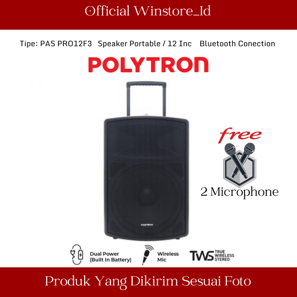 Jual POLYTRON PROFESIONAL ACTIVE SPEAKER PAS PRO 12F3 | Shopee Indonesia