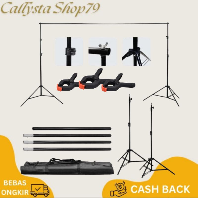 Jual STAND BACKGROUND BACKDROP TIANG STAND FOTO STUDIO | Shopee Indonesia