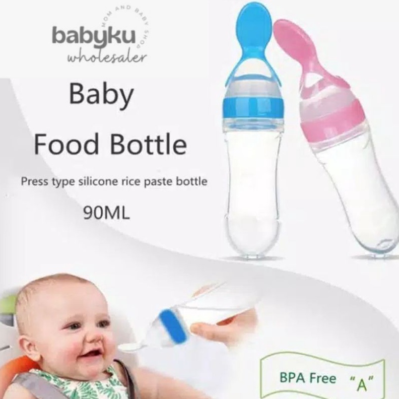Jual Gratis Gift Botol sendok makan bayi baby bottle soft squeeze feeder A95 | Shopee Indonesia