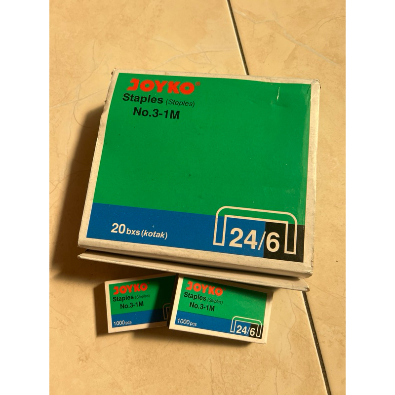 Jual Jual Isi/Refill Staples Stapler No.3 JOYKO 1 Dus(20kotak) | Shopee ...