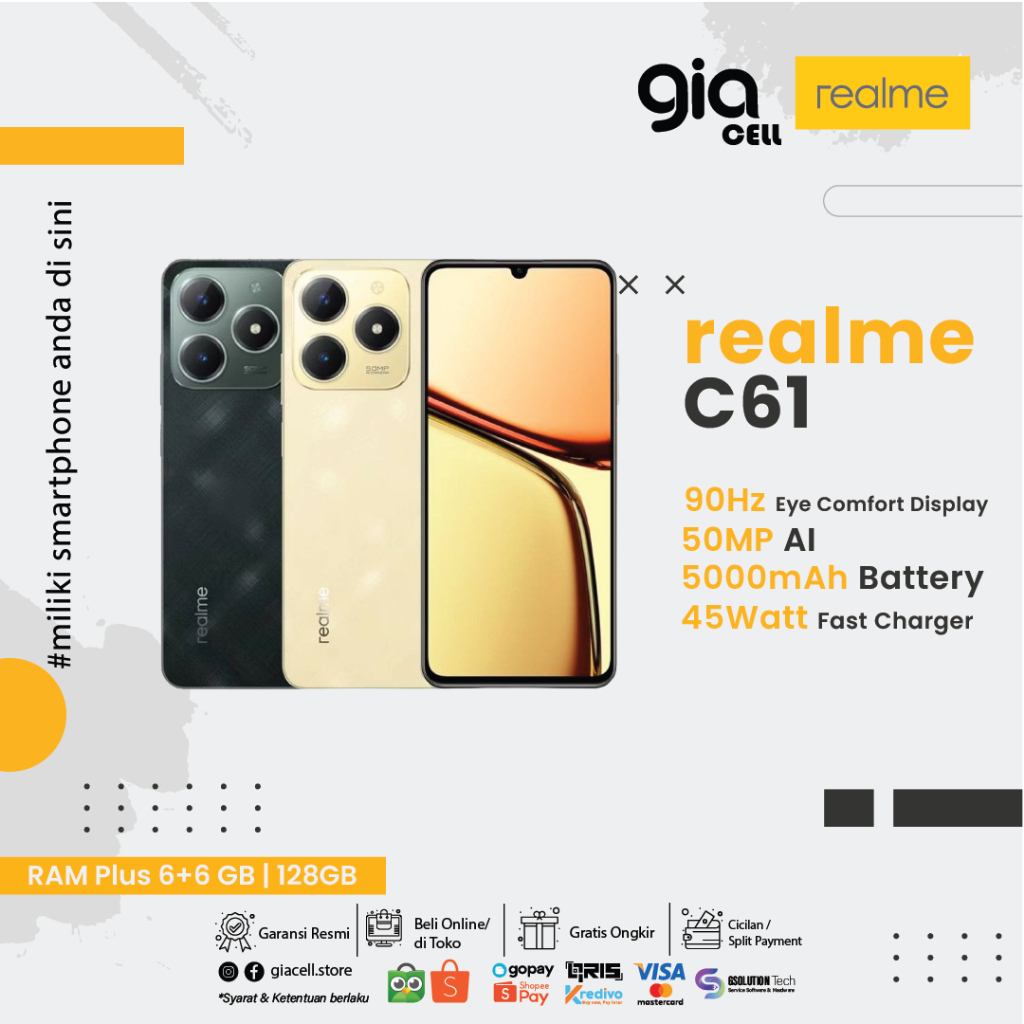 Jual Realme C61 8/128GB New Resmi | Shopee Indonesia