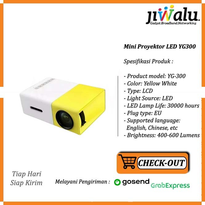 Jual Mini Proyektor LED YG300 / YG-300 / YG 300 LCD Portable Projector ...