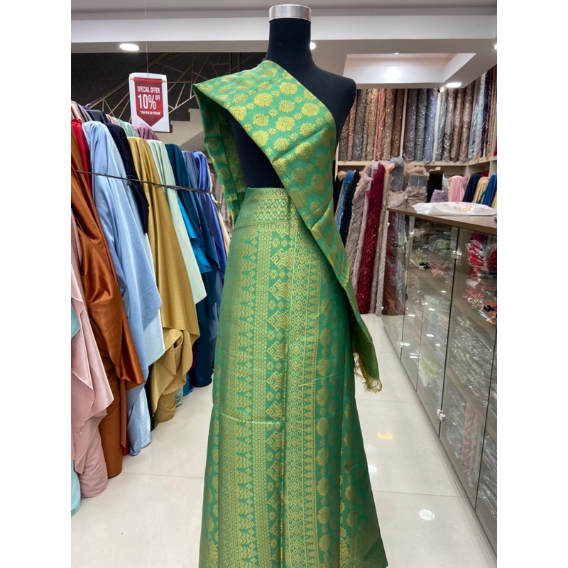 Jual Kain Songket Potongan, Songket Selendang, Bahan Songket Premium ...