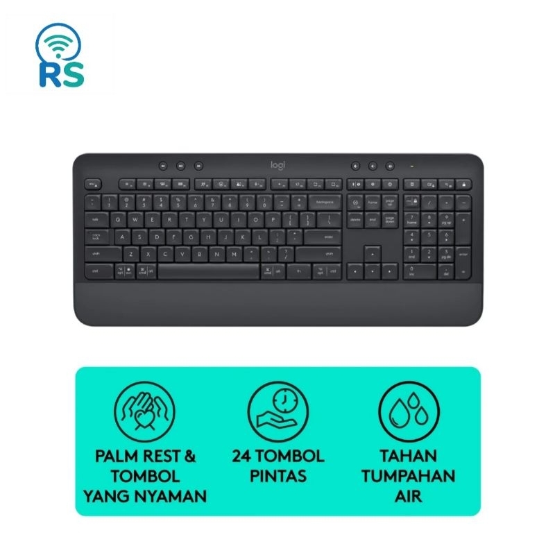 Jual Logitech K650 Signature Wireless Keyboard Bluetooth Comfort dengan MultiOS Layout ...
