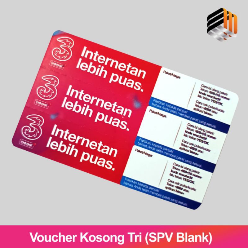 Jual Voucher Kosong TRI (SPV blank) Nasional | Shopee Indonesia