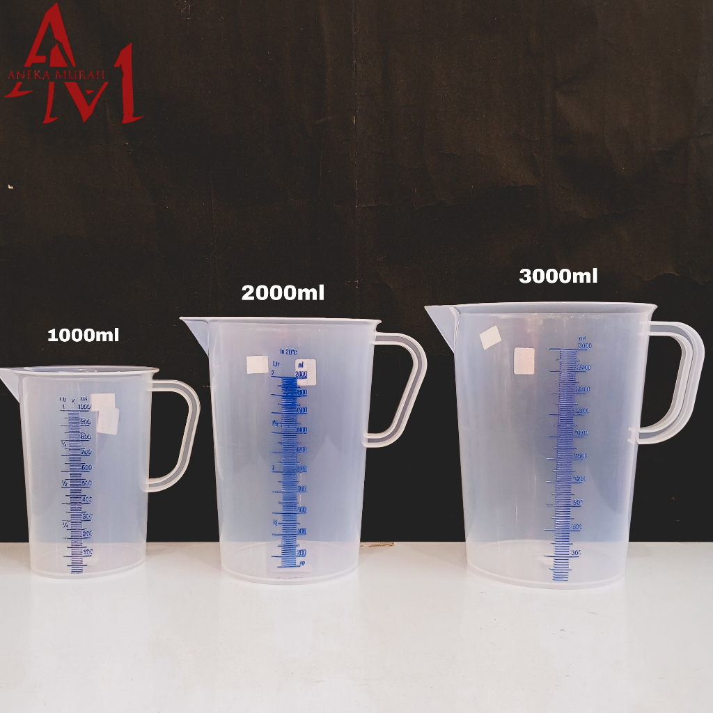 Jual GELAS TAKAR SCARLET / GELAS UKUR AIR PLASTIK 500ML / 1000ML / 2000ML / 3000ML | Shopee ...