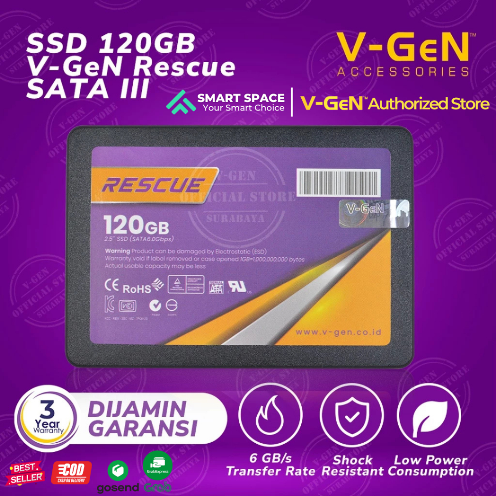 Jual VGeN SSD SATA III 2,5" RESCUE 120GB 240GB 480GB 960GB V-GeN ...