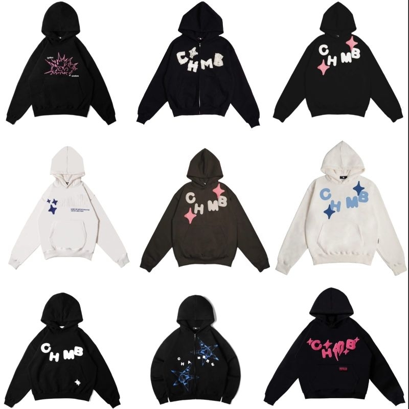 Jual boxy hoodie chambredelavain chmb x miracle og black & basic black ...