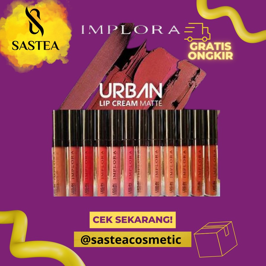 Jual IMPLORA Urban Lip Cream Matte Velvet ( lipcream Lipstick Lipstik ...