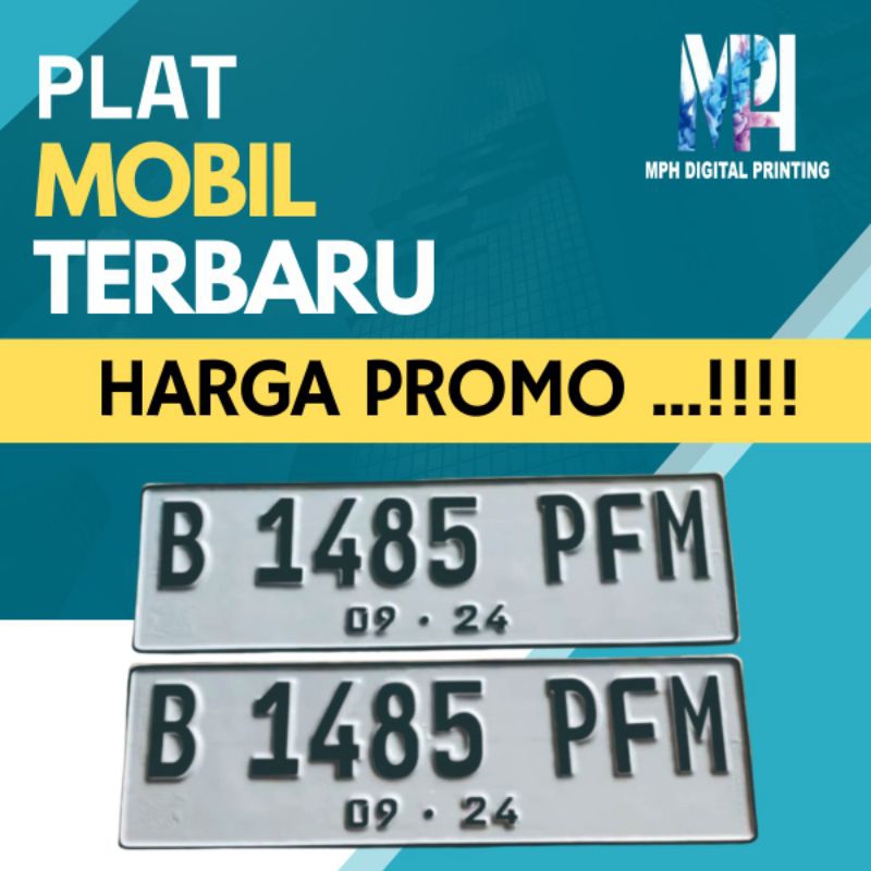 Jual PLAT MOBIL TERBARU (STANDAR KORLANTAS) 2 PCS (SEPASANG) BAHAN ...