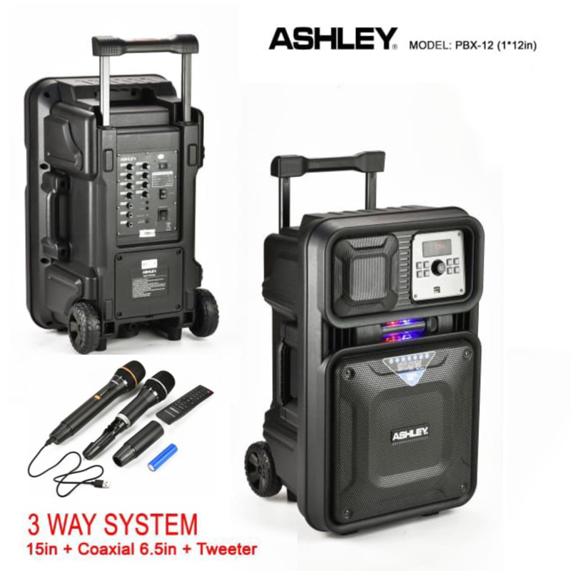 Jual speaker portable ashley pbx12 original 12 inch bluetooth ASHLEY ...