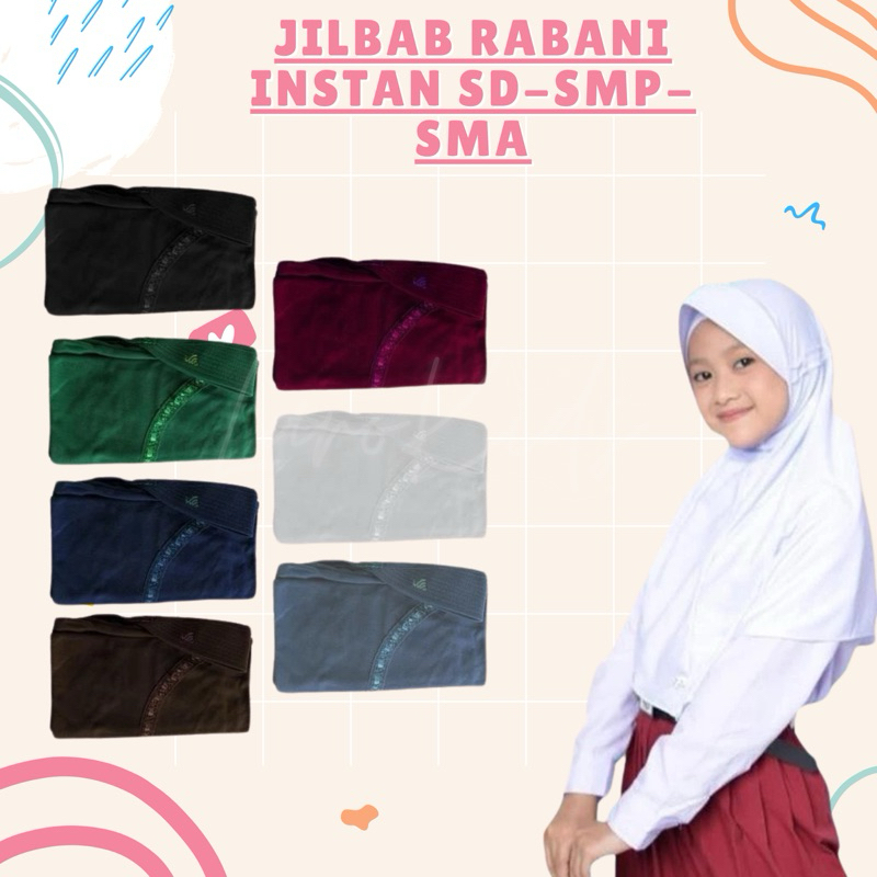 Jual Kerudung Anak Sekolah Sd Smp Sma Model Rabani / Jilbab Hijab Kerudung Anak Sekolah Sd Smp ...