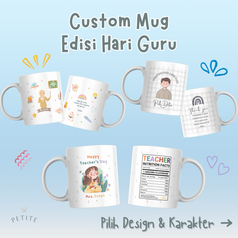 Jual HADIAH MUG GURU | HARI GURU | SOUVENIR KADO GURU | CUSTOM MUG ...