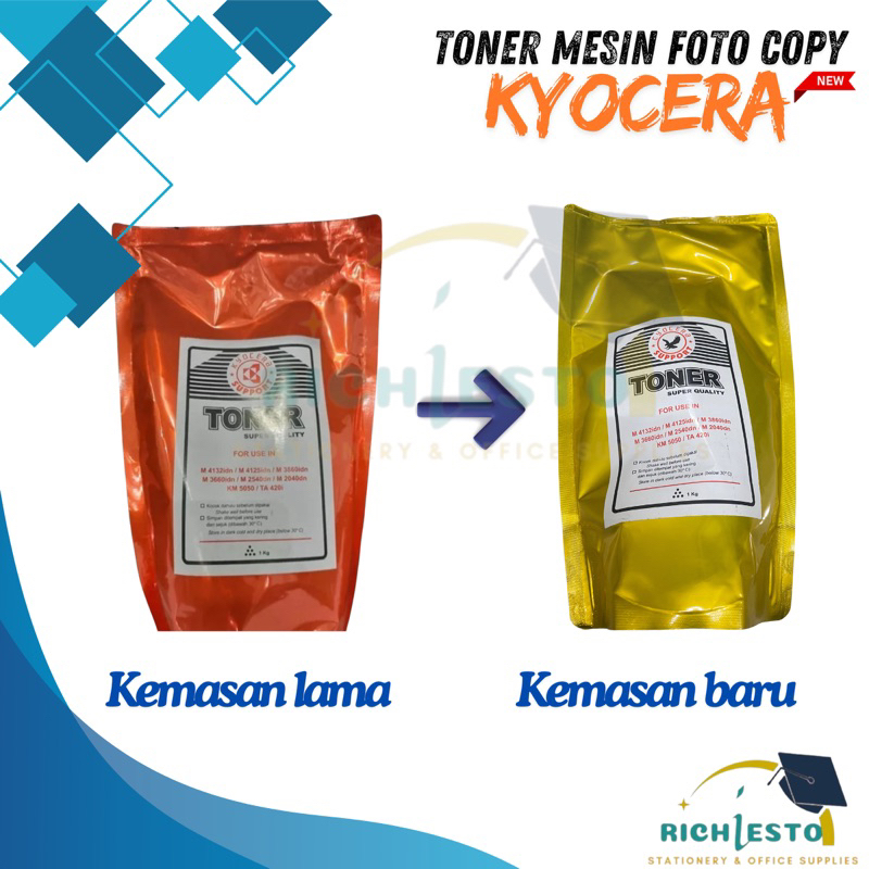 Jual TONER SUPPORT ISI 1KG KM 2040 2540 2640 3660 3860 2535 4000 6000 ...