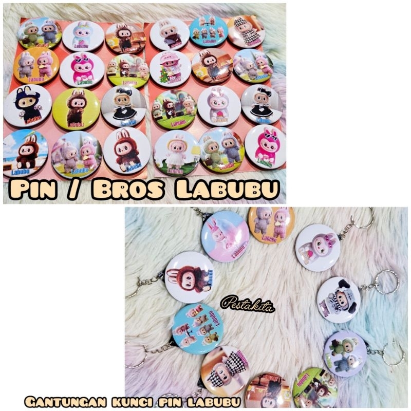 Jual GANTUNGAN KUNCI PIN LABUBU / BROS LABUBU PIN LABUBU | Shopee Indonesia