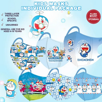Jual Disposable Mask EVO Masker Anak Doraemon N95 KN95 BFE 95% Masker ...