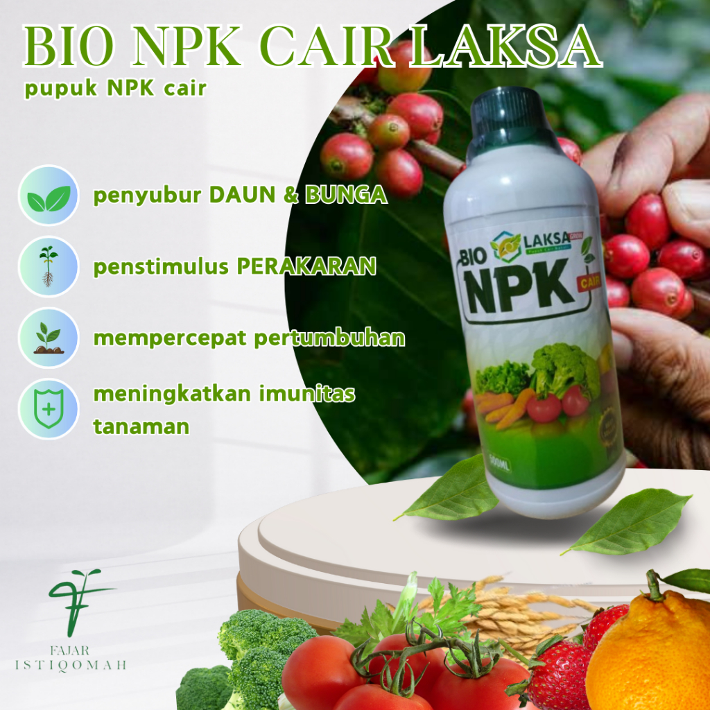 Jual (ISI 500 ML) BIO NPK CAIR LAKSA GROW pupuk PELEBAT tanaman kopi, pupuk untuk tanaman kopi ...