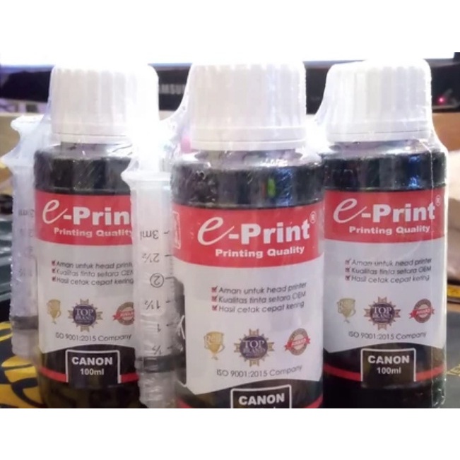 Jual Tinta Printer Hitam Canon 100ml | E-Print Tinta Hitam Botol 100ml ...