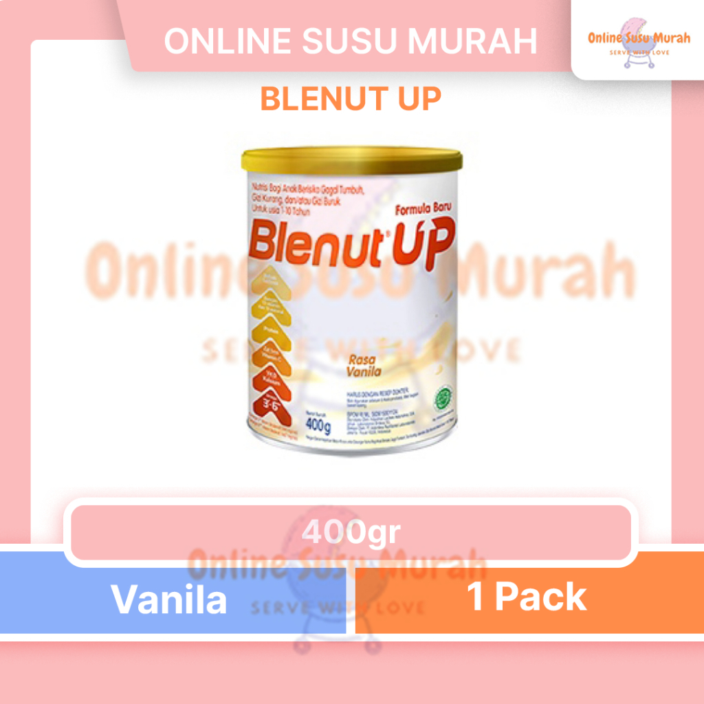 Jual BLENUT UP VANILA 400GR SUSU TINGGI KALORI PENAMBAH BERAT BADAN ...