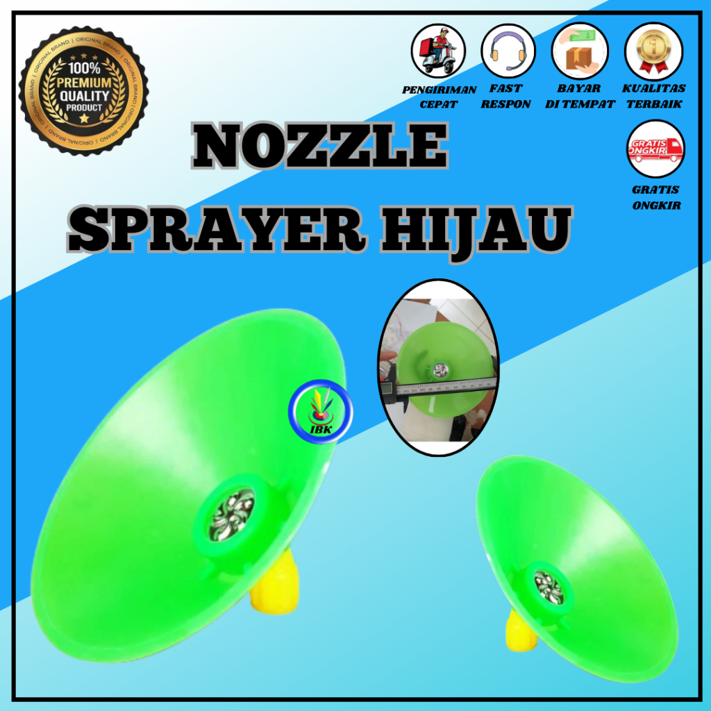 Jual Nozzle Fan 13 / Nosel Sprayer Corong Bulat Anti angin HIJAU BULAT ...